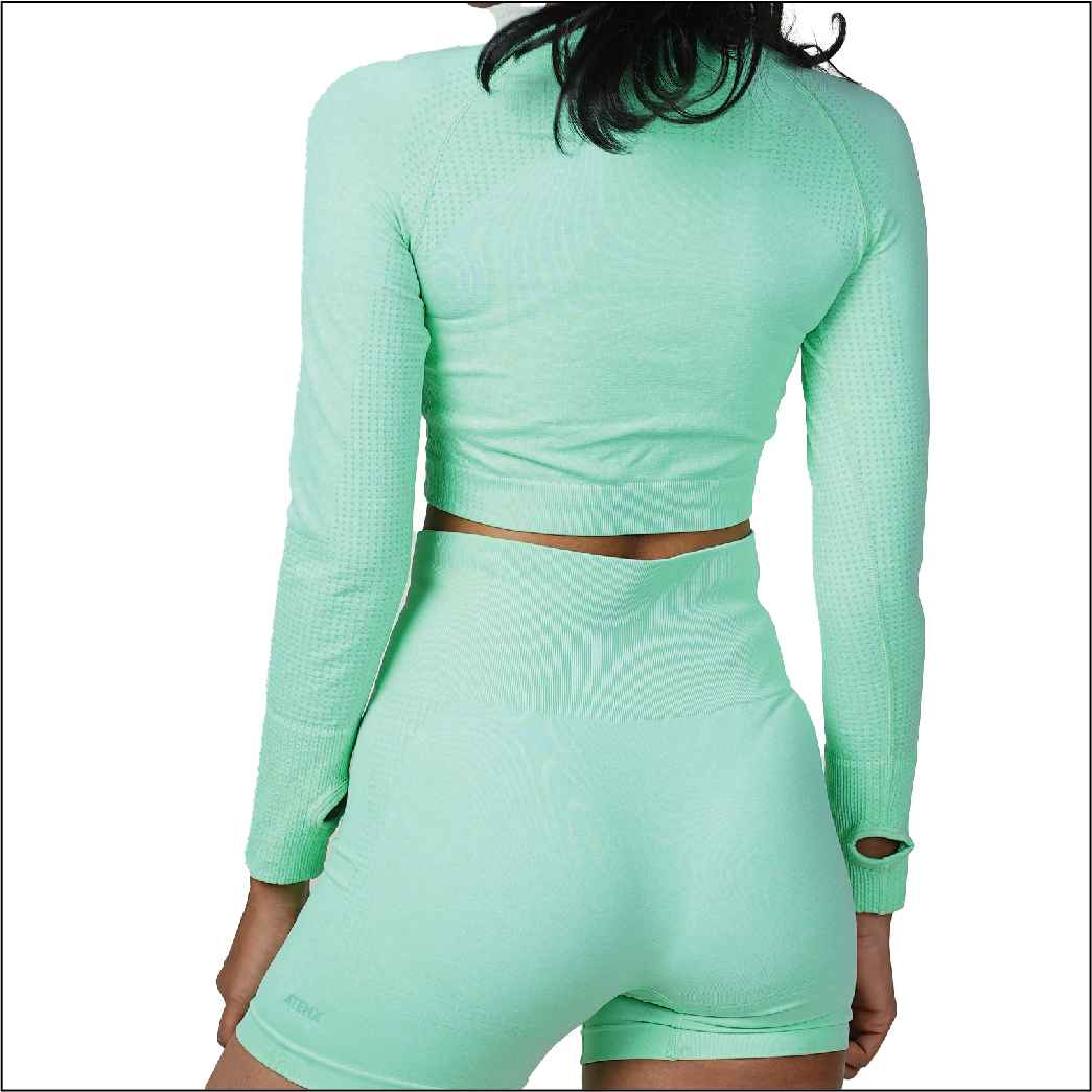 Neon Green Compression Full Sleeve - Atenx Sportswear